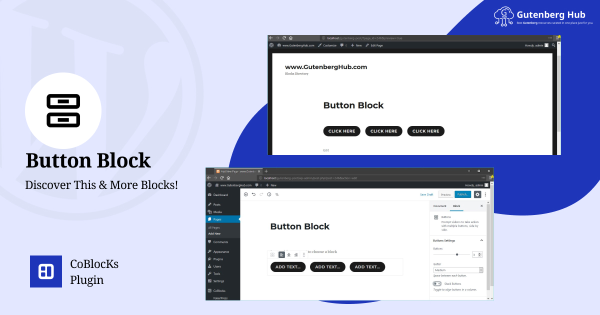 Buttons Block For Gutenberg Wordpress Blocks Directory