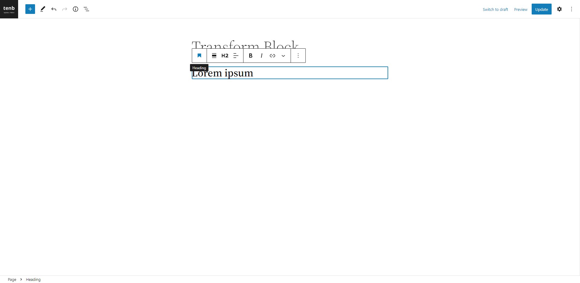 How to Transform a Block in WordPress - Gutenberg Hub